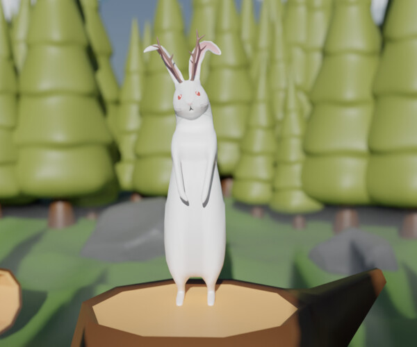 ArtStation - Mythical Rabbit Jackalope | Game Assets
