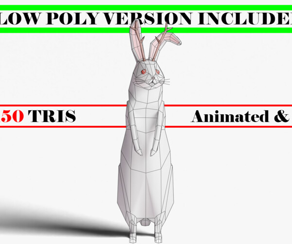 ArtStation - Mythical Rabbit Jackalope | Game Assets