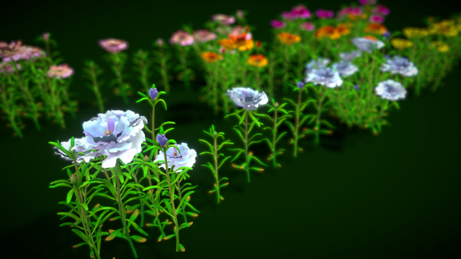 ArtStation - Flower Moss Rose | Game Assets