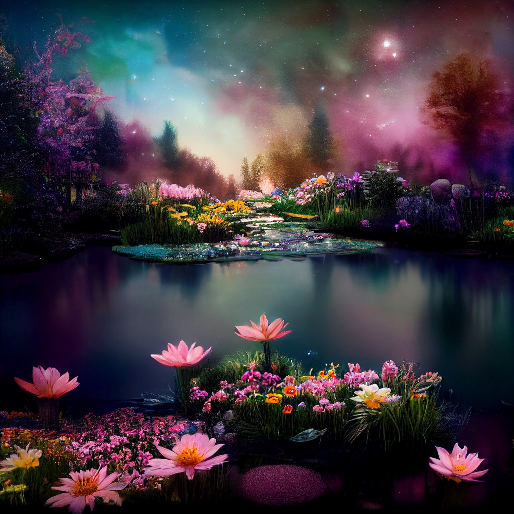 ArtStation - Mythical Enchanted Cosmic Garden | Artworks