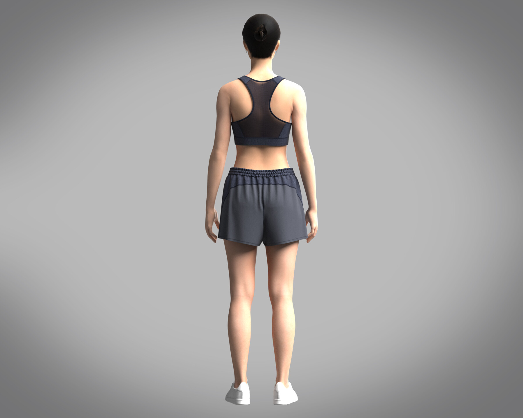 ArtStation - Ladies zip Bra and Shorts | Resources