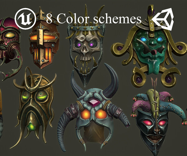 ArtStation - Fantasy masks 2 collection | Game Assets
