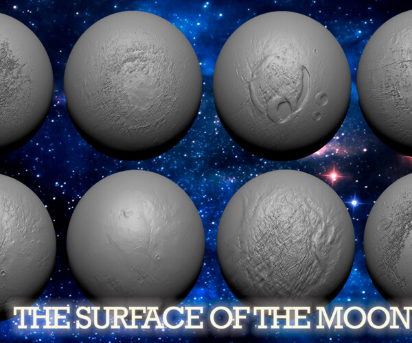 ArtStation - The alpha package of the moon's surface | Brushes