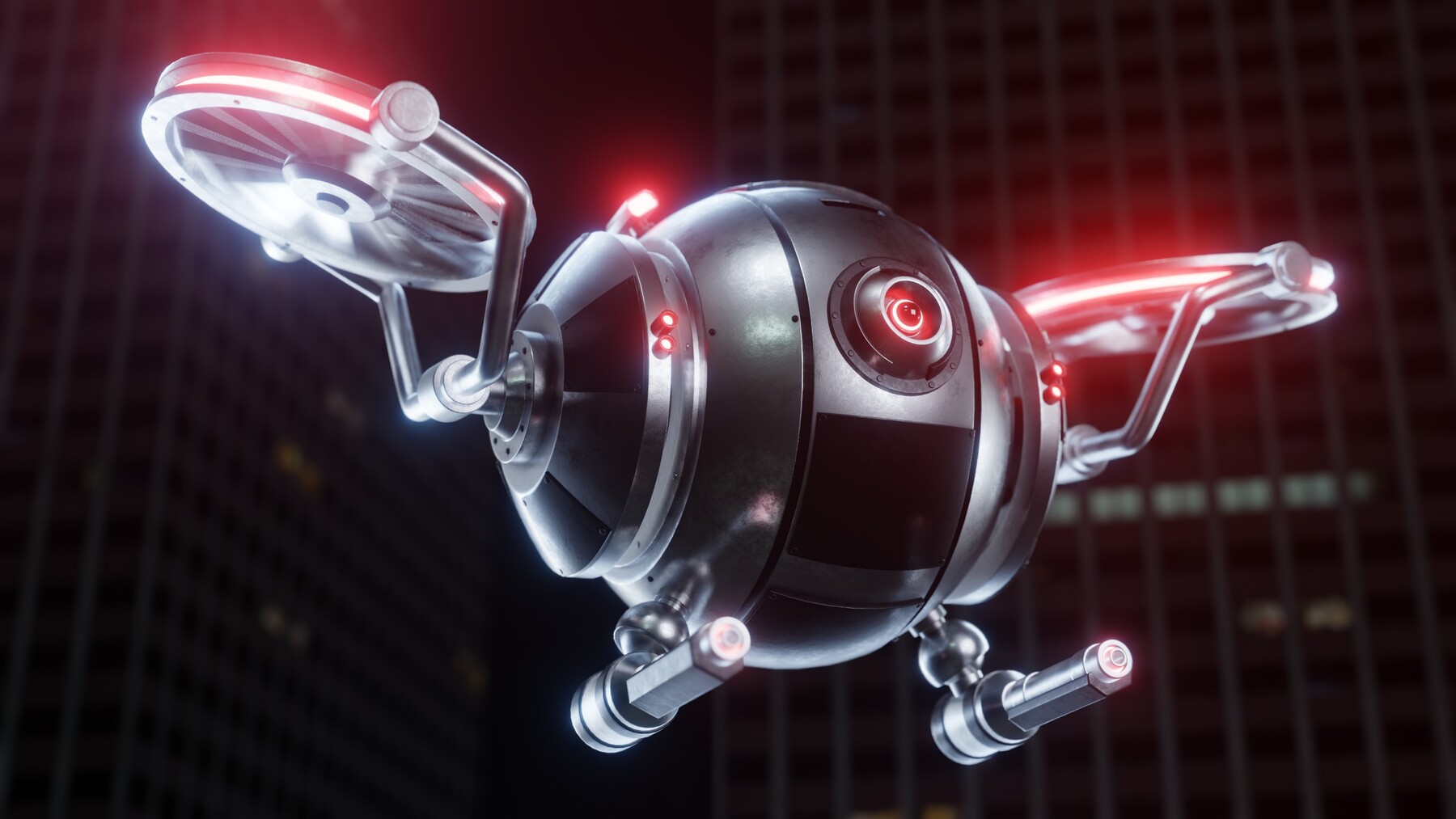 ArtStation - Sci-Fi Security Drone (Blender) | Resources