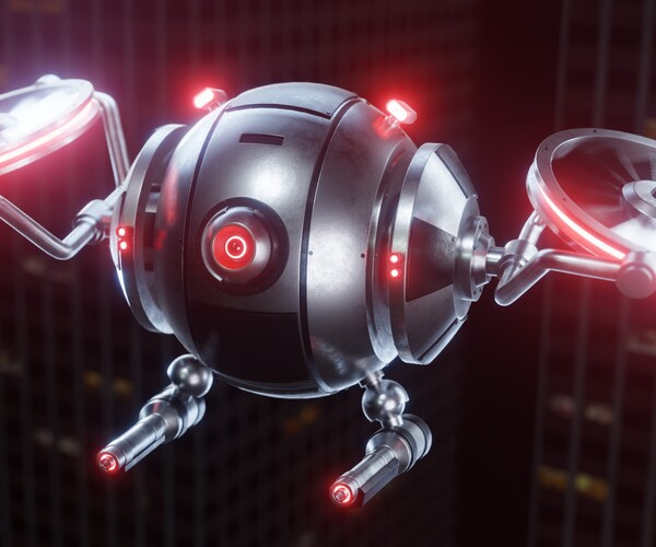 ArtStation - Sci-Fi Security Drone (Blender) | Resources