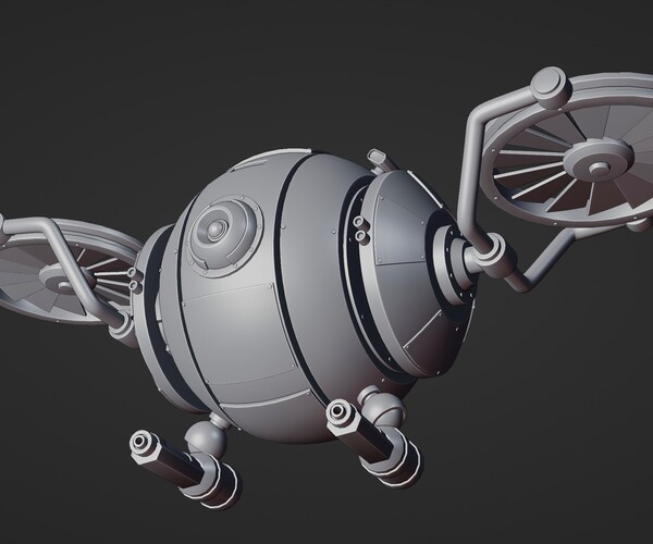 ArtStation - Sci-Fi Security Drone (Blender) | Resources