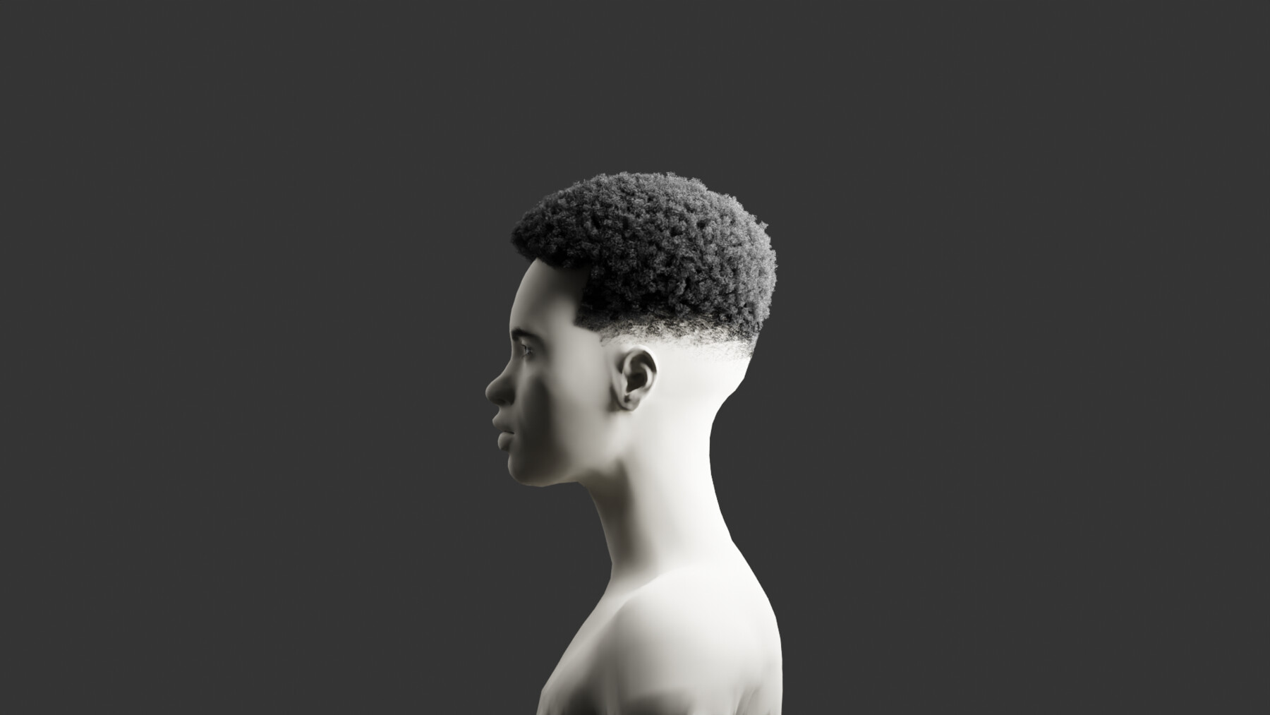 ArtStation - High Top Fade Hair | Game Assets