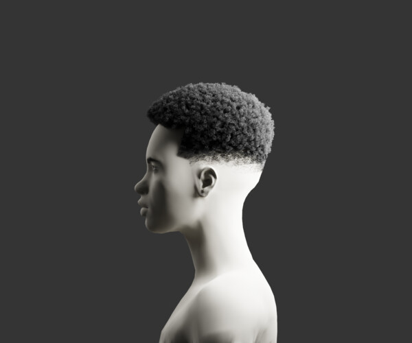 ArtStation - High Top Fade Hair | Game Assets