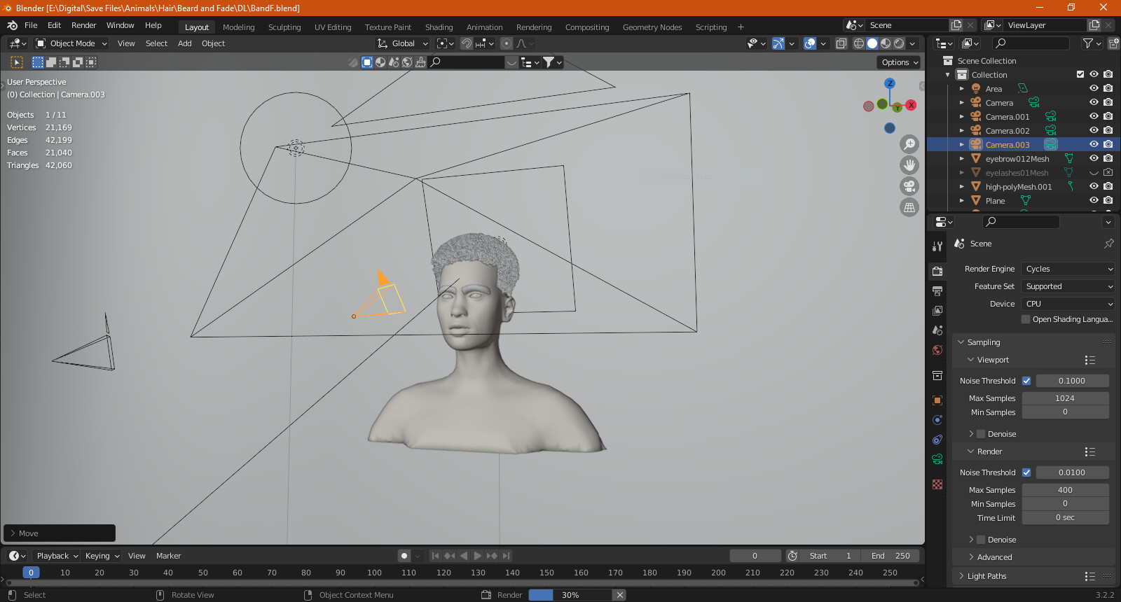 ArtStation - High Top Fade Hair | Game Assets