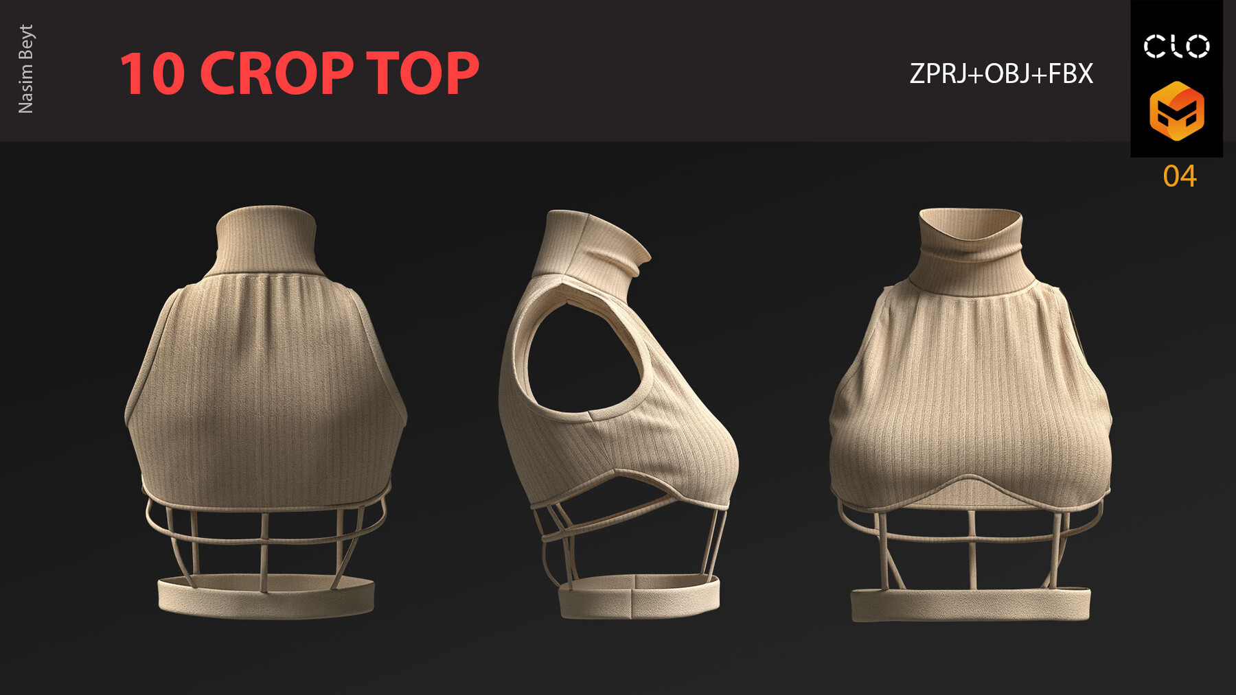 ArtStation - 10 CROP TOP PACK (VOL.02). Marvelous Designer/Clo3D ...