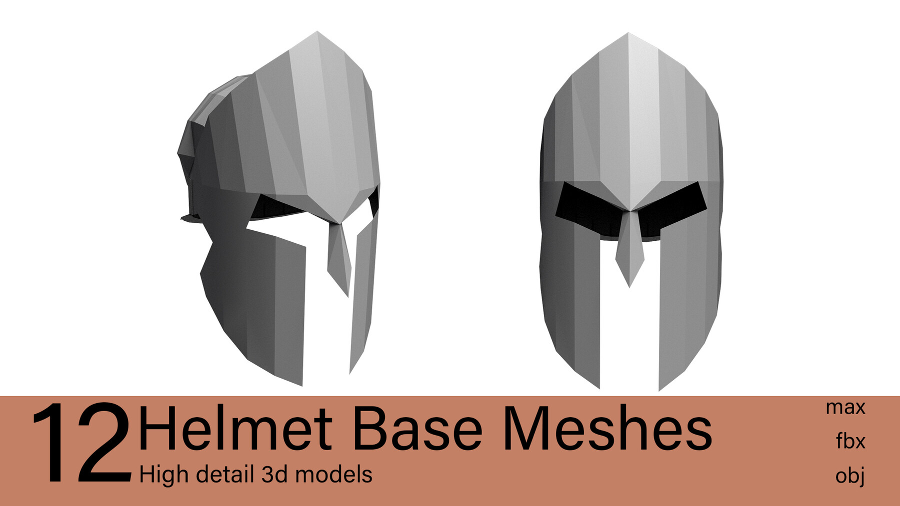 ArtStation - 12 Helmet Base Meshes- 3d models-max.fbx.obj | Resources