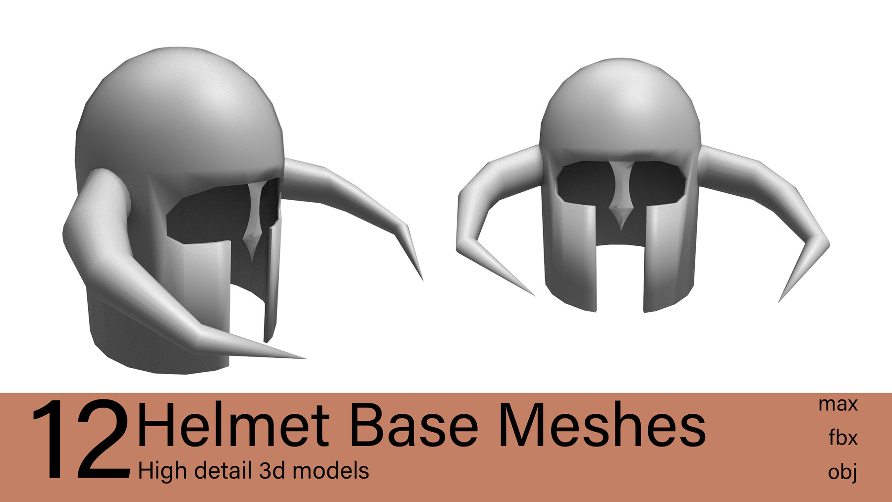 ArtStation - 12 Helmet Base Meshes- 3d models-max.fbx.obj | Resources