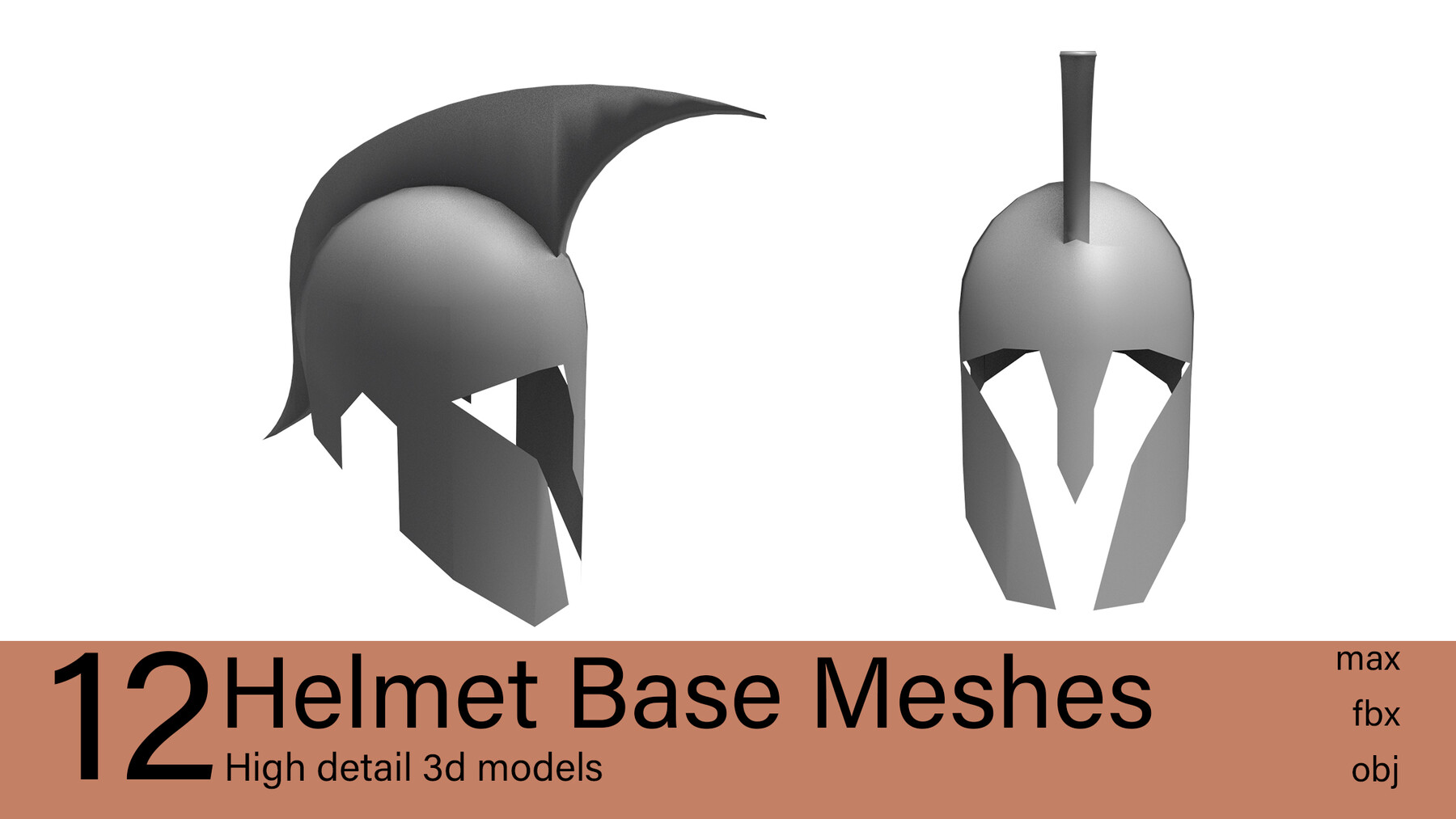 ArtStation - 12 Helmet Base Meshes- 3d models-max.fbx.obj | Resources