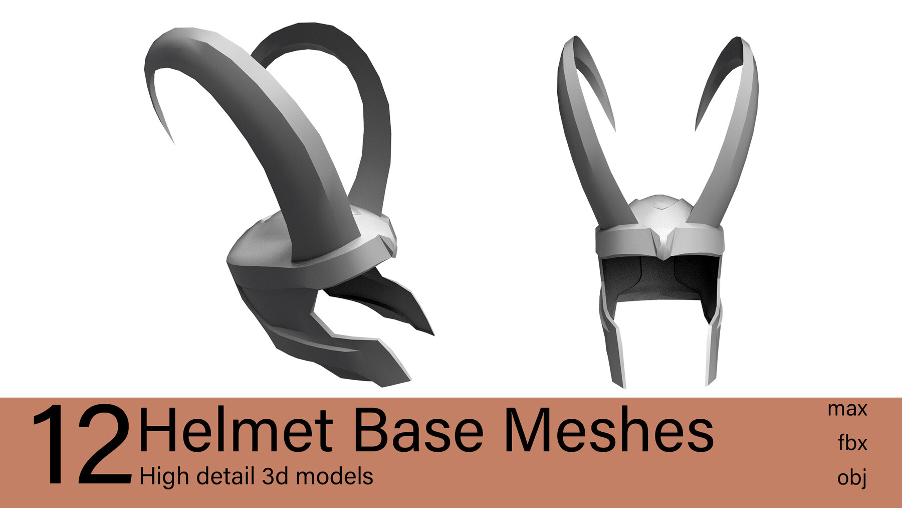 ArtStation - 12 Helmet Base Meshes- 3d models-max.fbx.obj | Resources