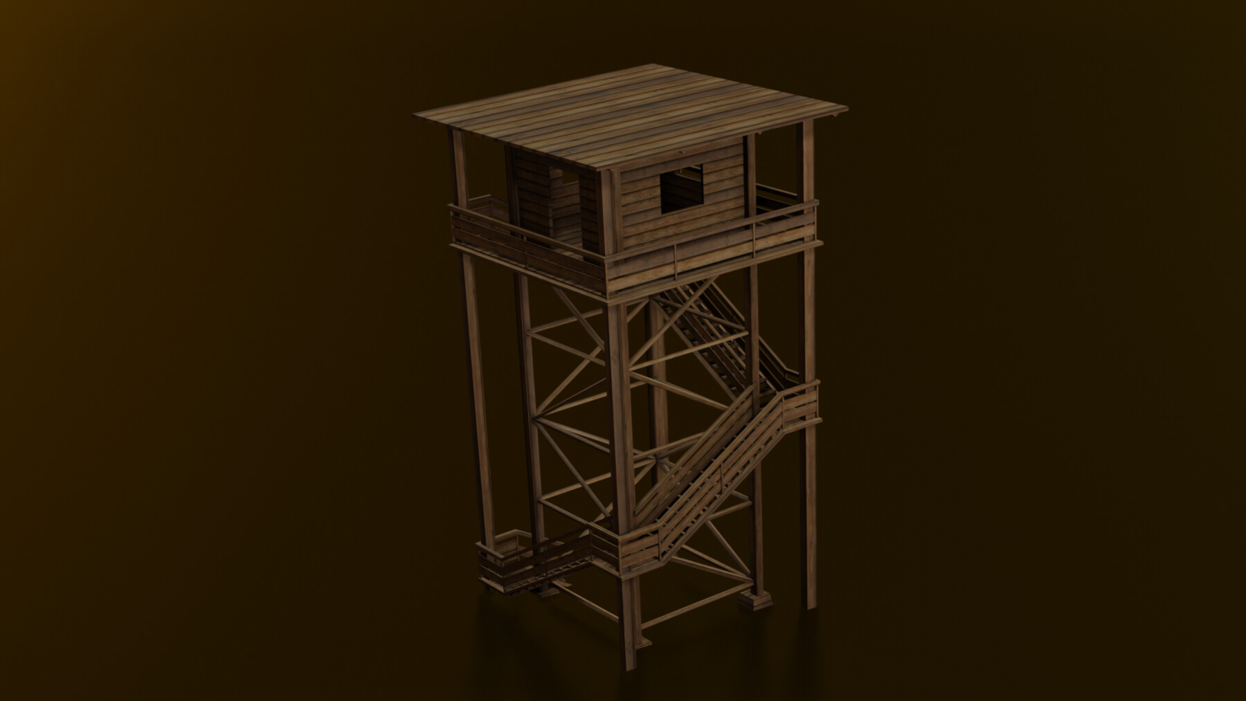 ArtStation - WOODEN WATCH TOWER LOW POLY GAMEREADY | Game Assets