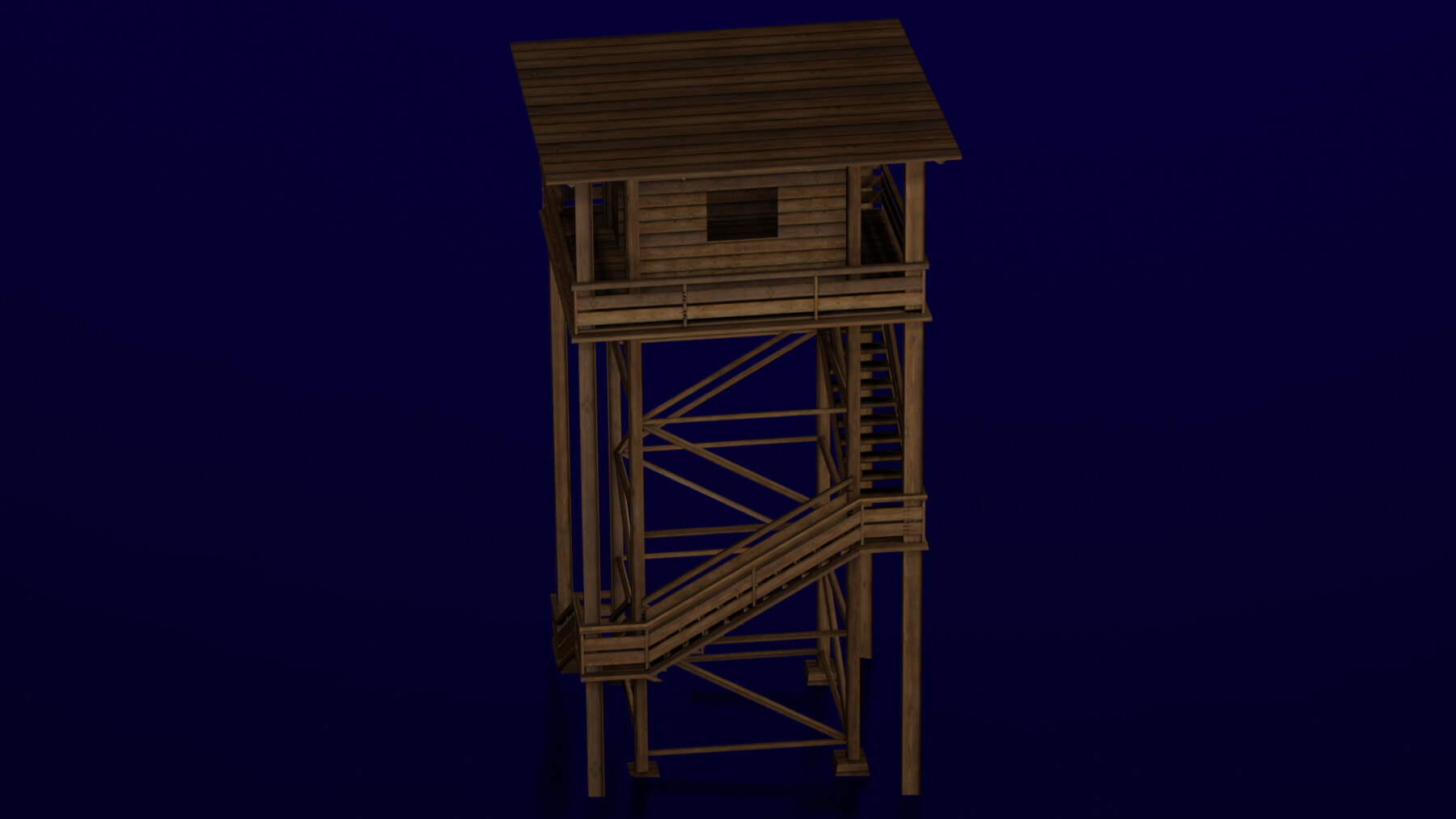 ArtStation - WOODEN WATCH TOWER LOW POLY GAMEREADY | Game Assets