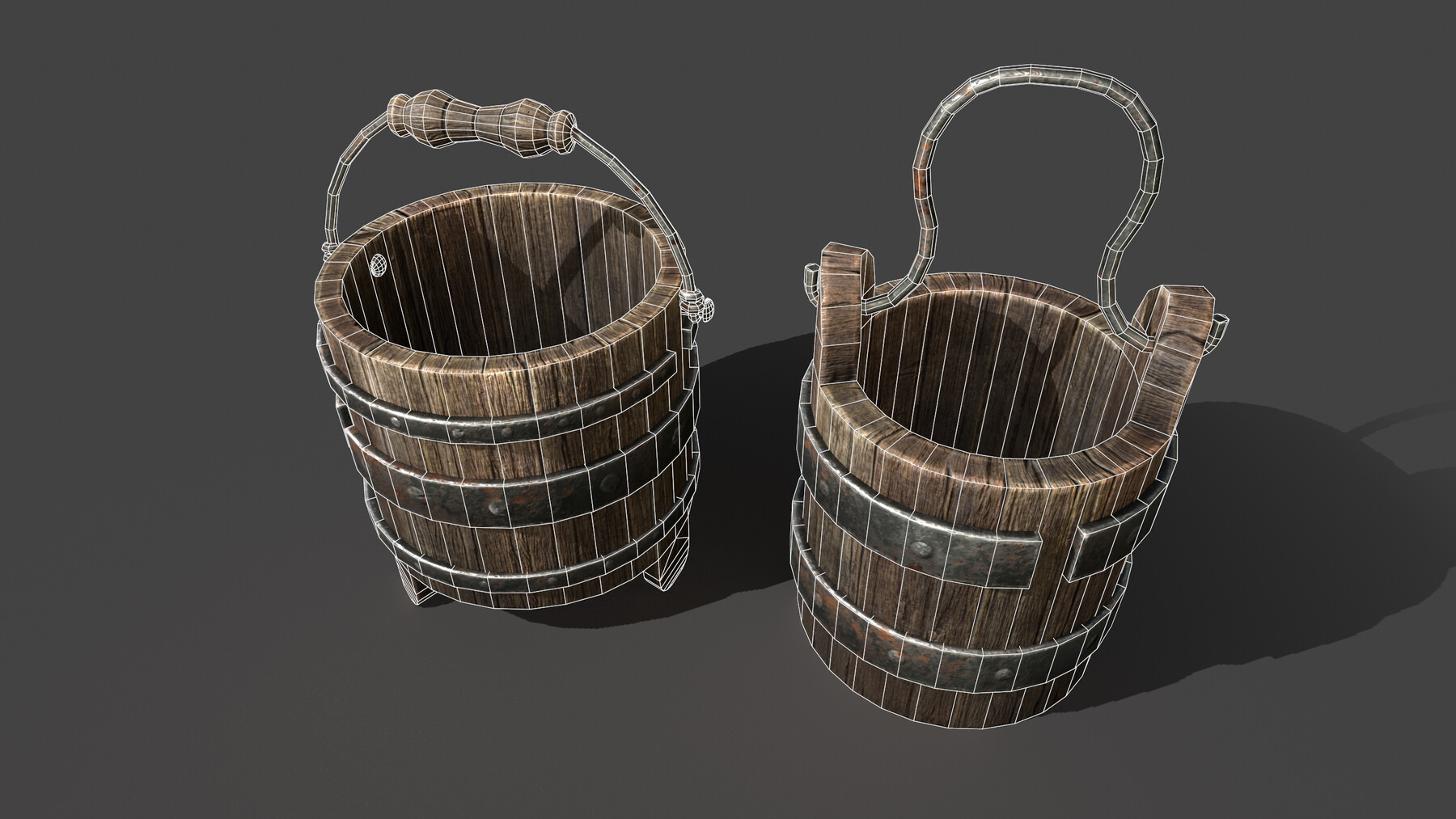 ArtStation - Wood buckets with poison | Game Assets