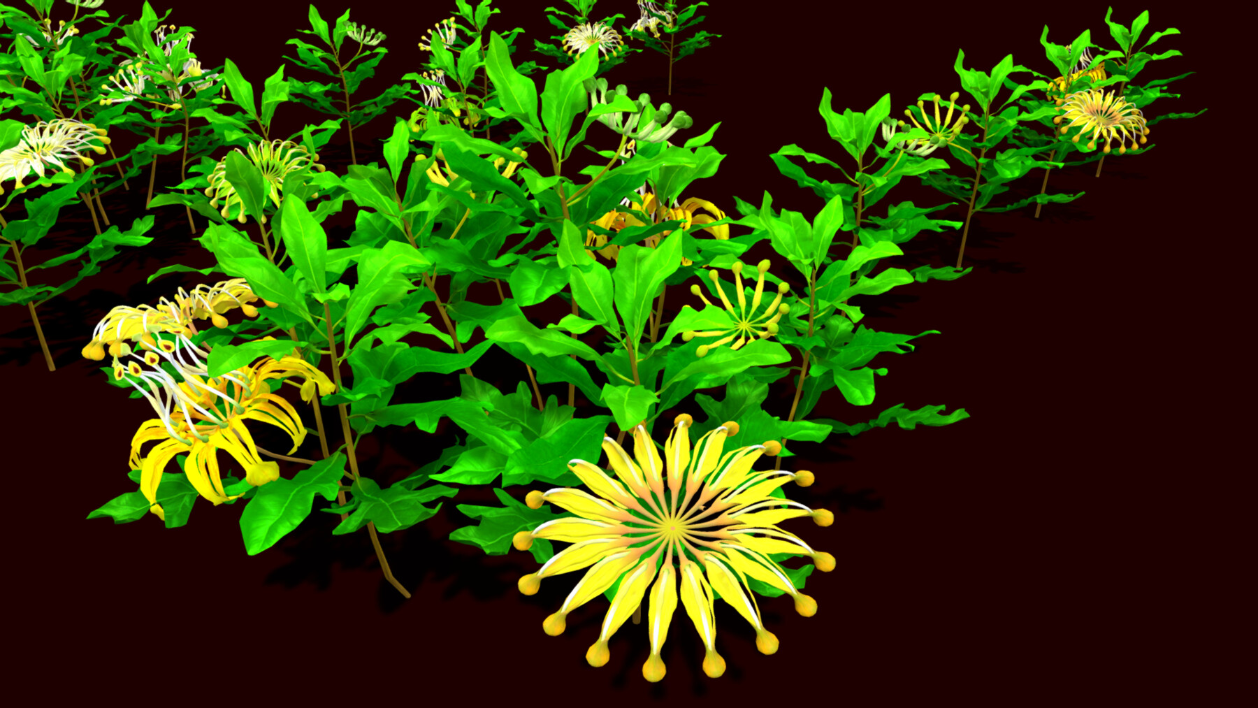 ArtStation - Flower Firewheel Tree | Game Assets