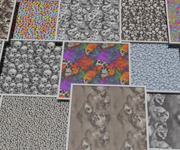 ArtStation - Skull Textures (Seamless) [15 Pack] *sp00ky halloween time ...