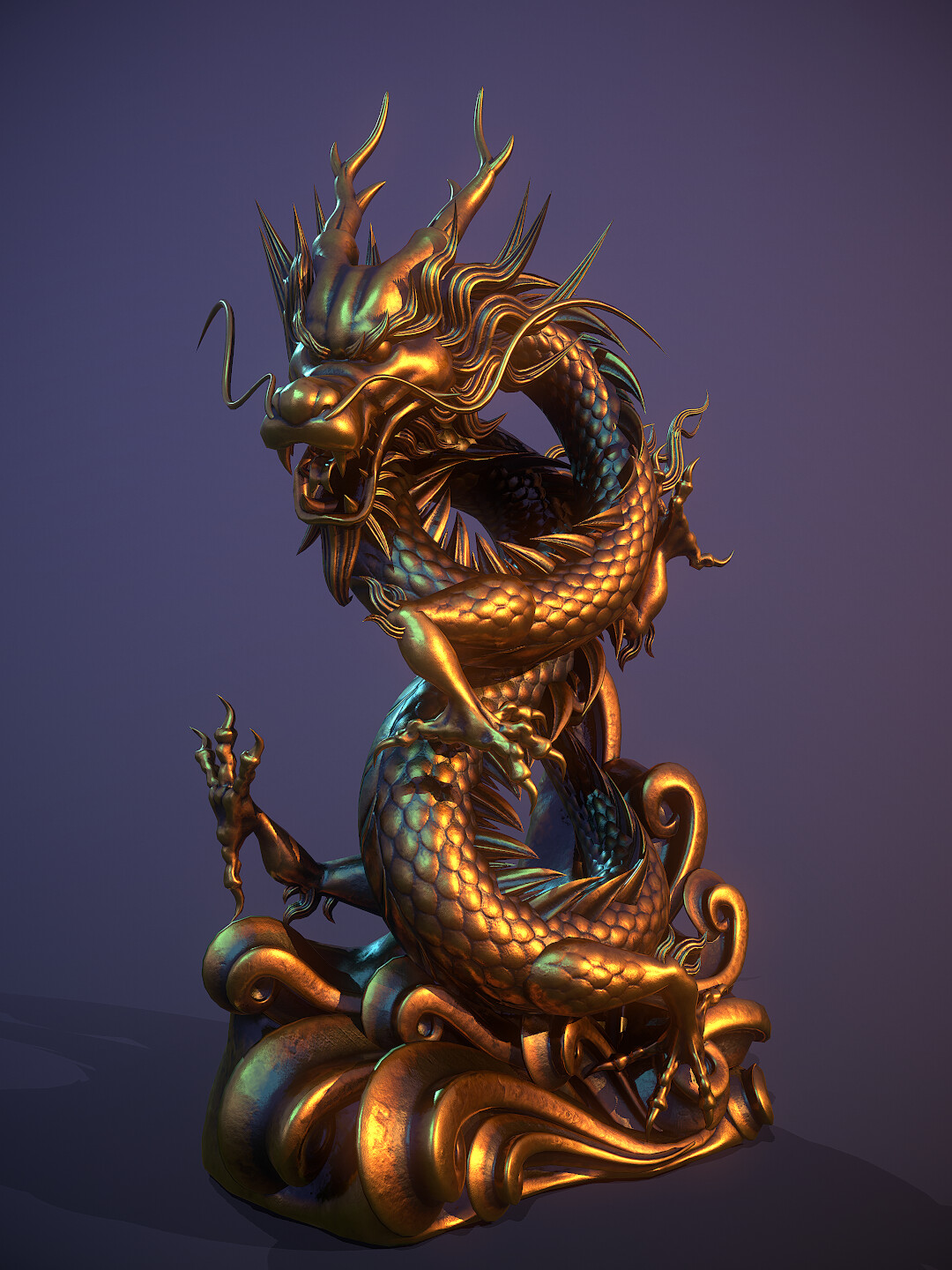 ArtStation - Chinese Dragon Statue (Game Ready, PBR textures) | Game Assets