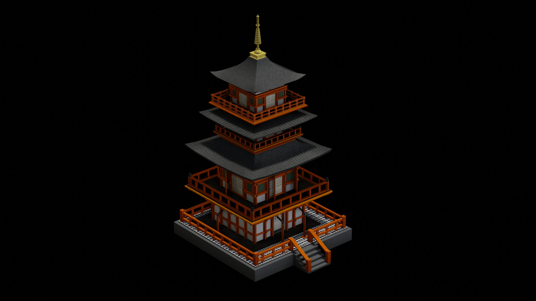 ArtStation - JAPANESE TEMPLE LOW POLY GAME READY | Game Assets