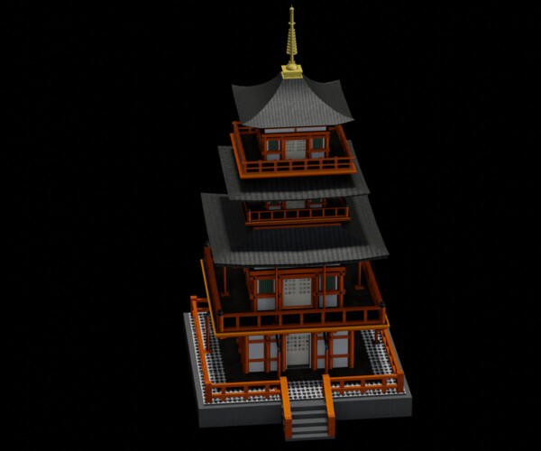 ArtStation - JAPANESE TEMPLE LOW POLY GAME READY | Game Assets