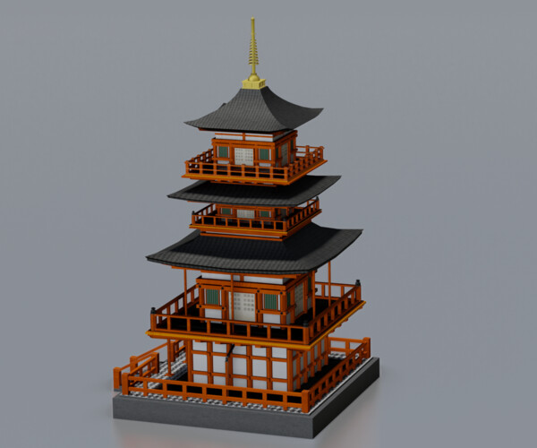 ArtStation - JAPANESE TEMPLE LOW POLY GAME READY | Game Assets