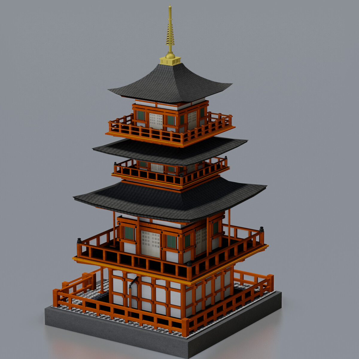 ArtStation - JAPANESE TEMPLE LOW POLY GAME READY | Game Assets