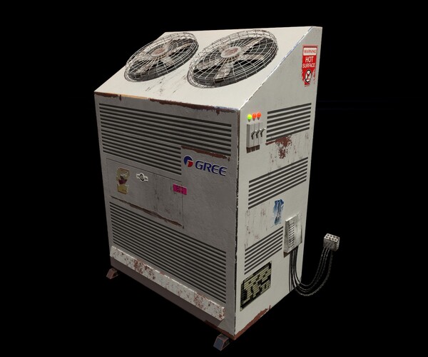 ArtStation - 5 Low Poly Air Conditioner Condenser (city props2) with 4K ...