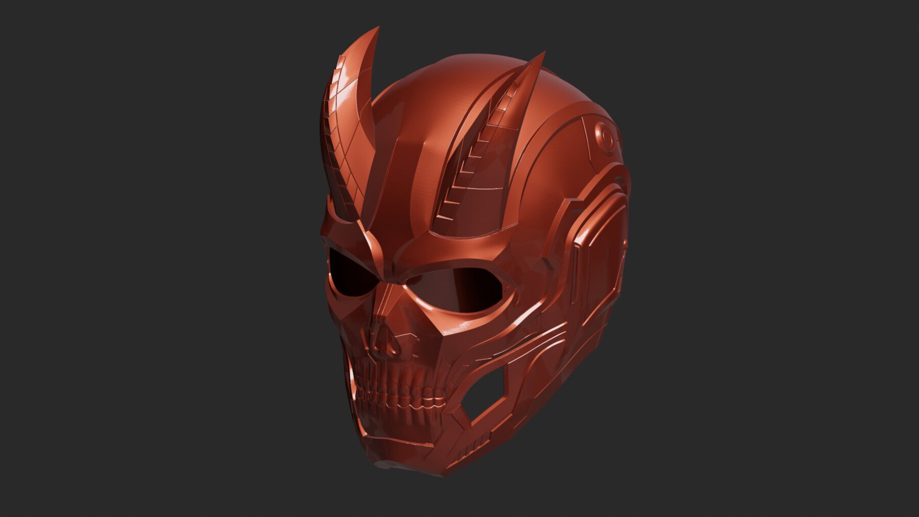 ArtStation - Sci-Fi Skull Devil Helmet printable model | Resources