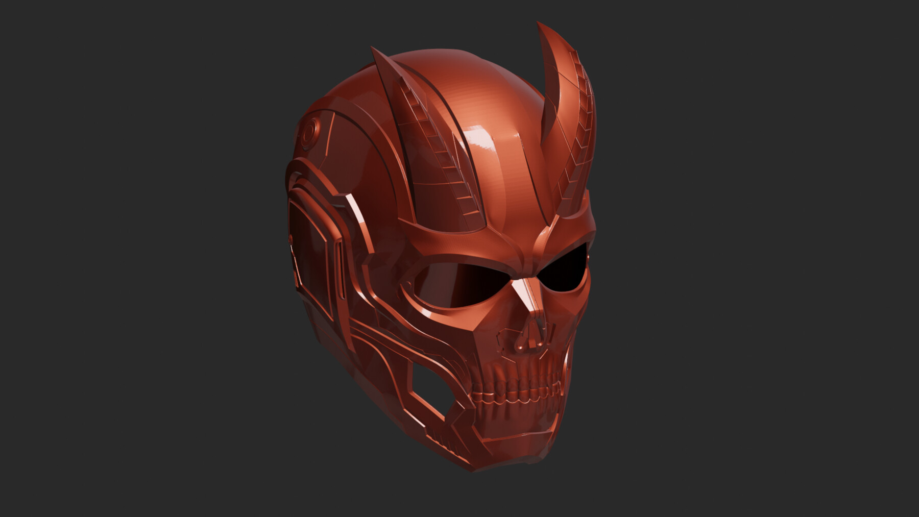 ArtStation - Sci-Fi Skull Devil Helmet printable model | Resources