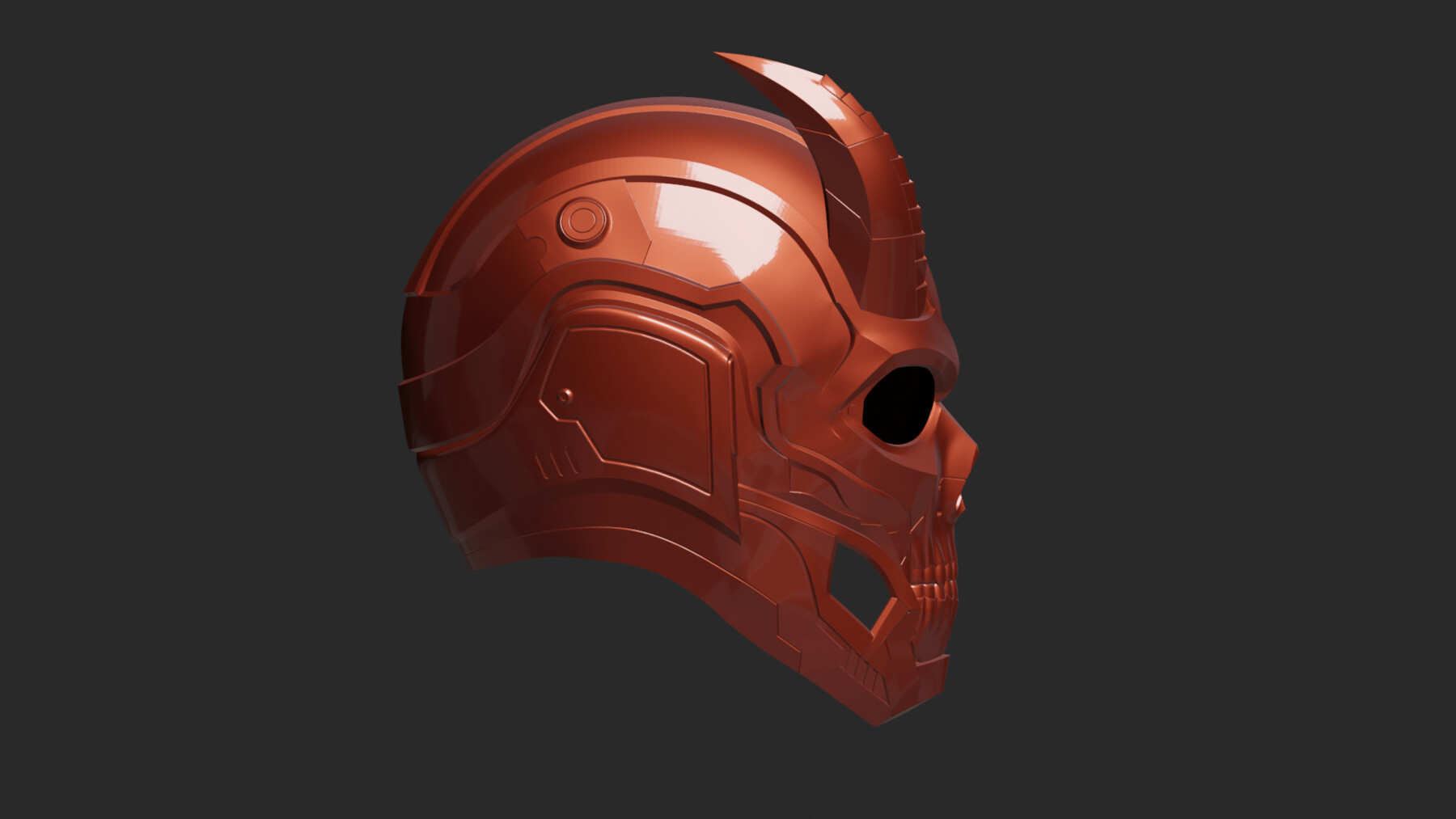 ArtStation - Sci-Fi Skull Devil Helmet printable model | Resources