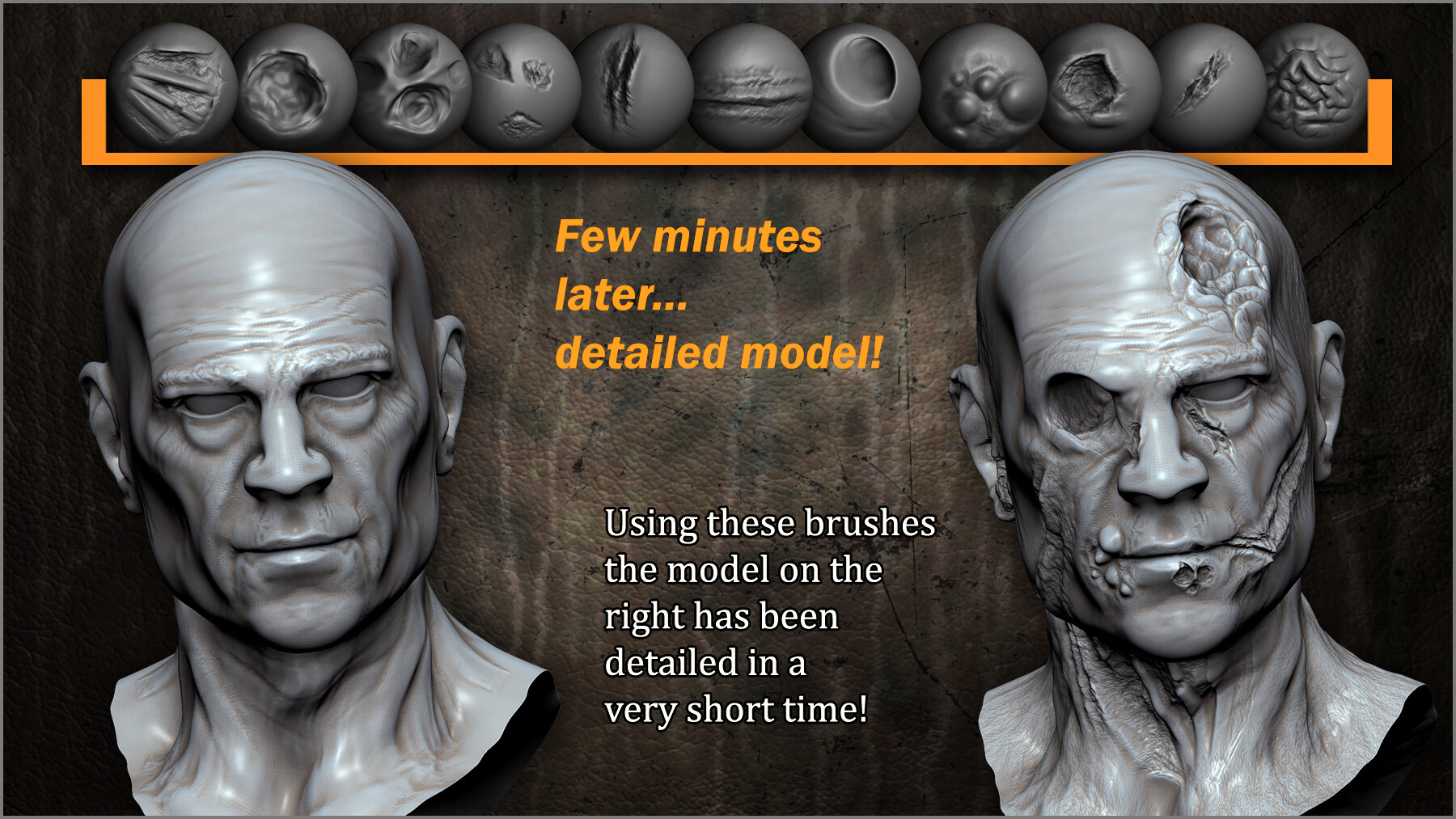 ArtStation - Zombie Maker 300 ZBrush Brushes And 50 Alphas | Brushes