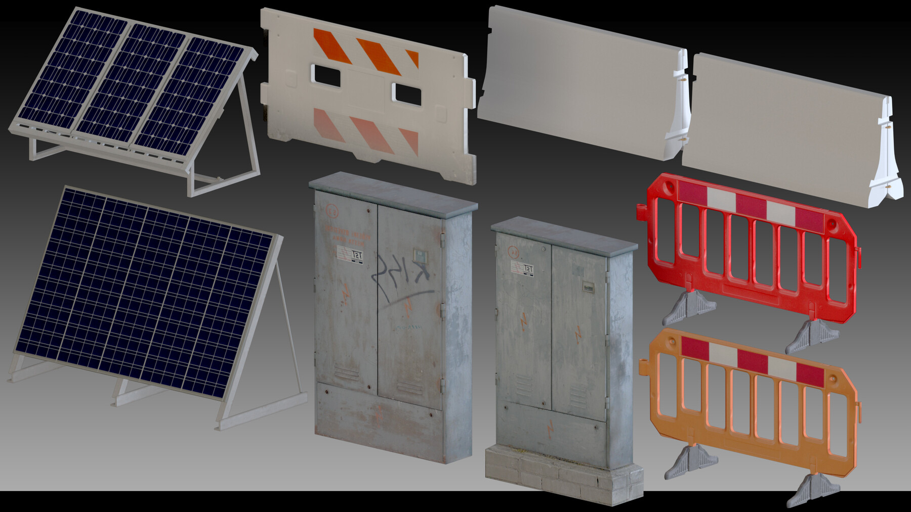 ArtStation - +132 Urban Props- Kitbash- High detail 3d models | Resources