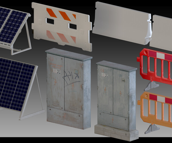 ArtStation - +132 Urban Props- Kitbash- High detail 3d models | Resources