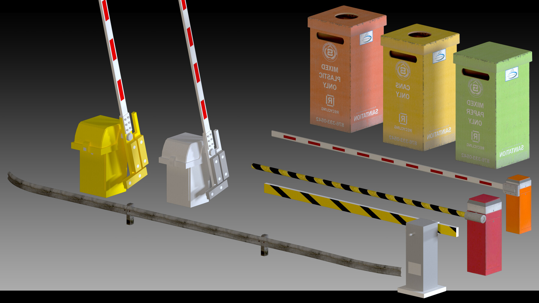 ArtStation - +132 Urban Props- Kitbash- High detail 3d models | Resources