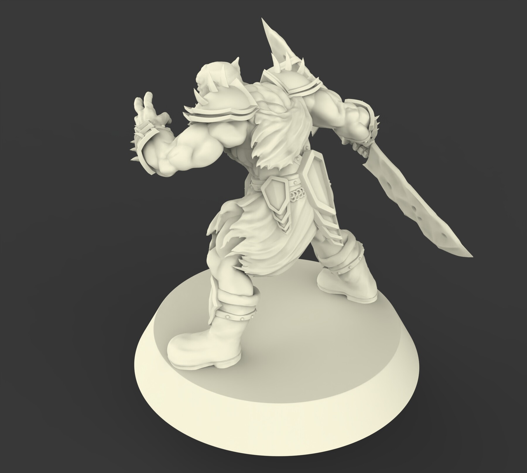 ArtStation - Orc Warchief STL pre supported | Resources