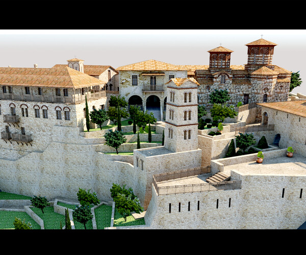 ArtStation - Monastery of Varlaam- 3d Model | Resources