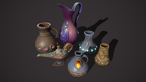 ArtStation - Magic pots | Game Assets