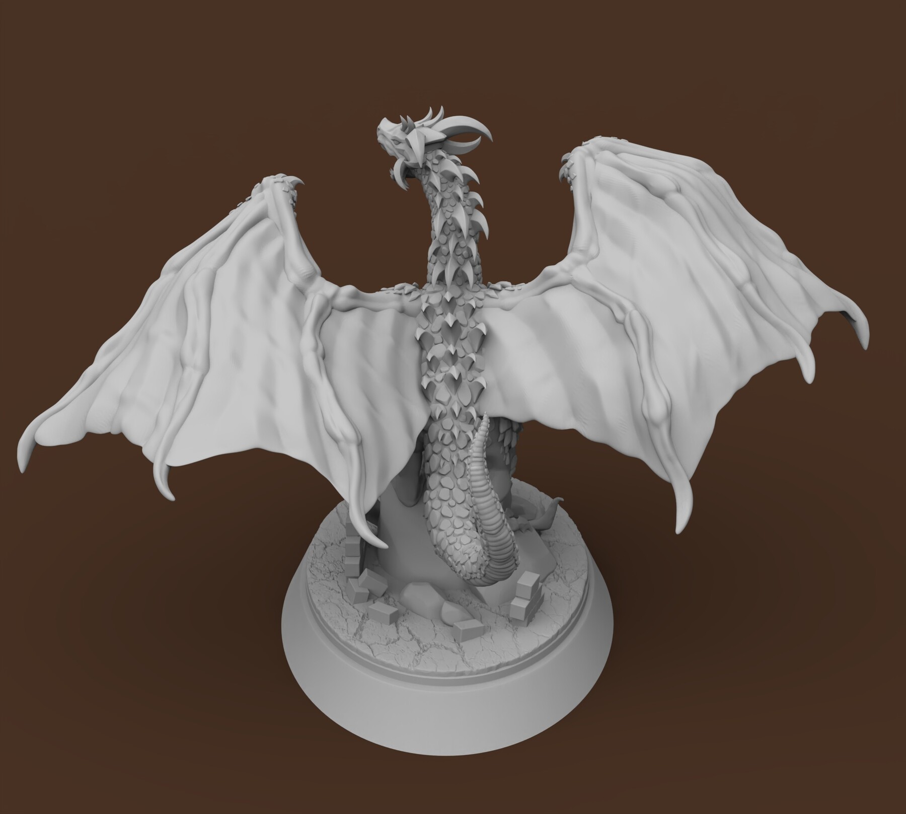 ArtStation - Classic occidental Dragon STL pre supported | Resources