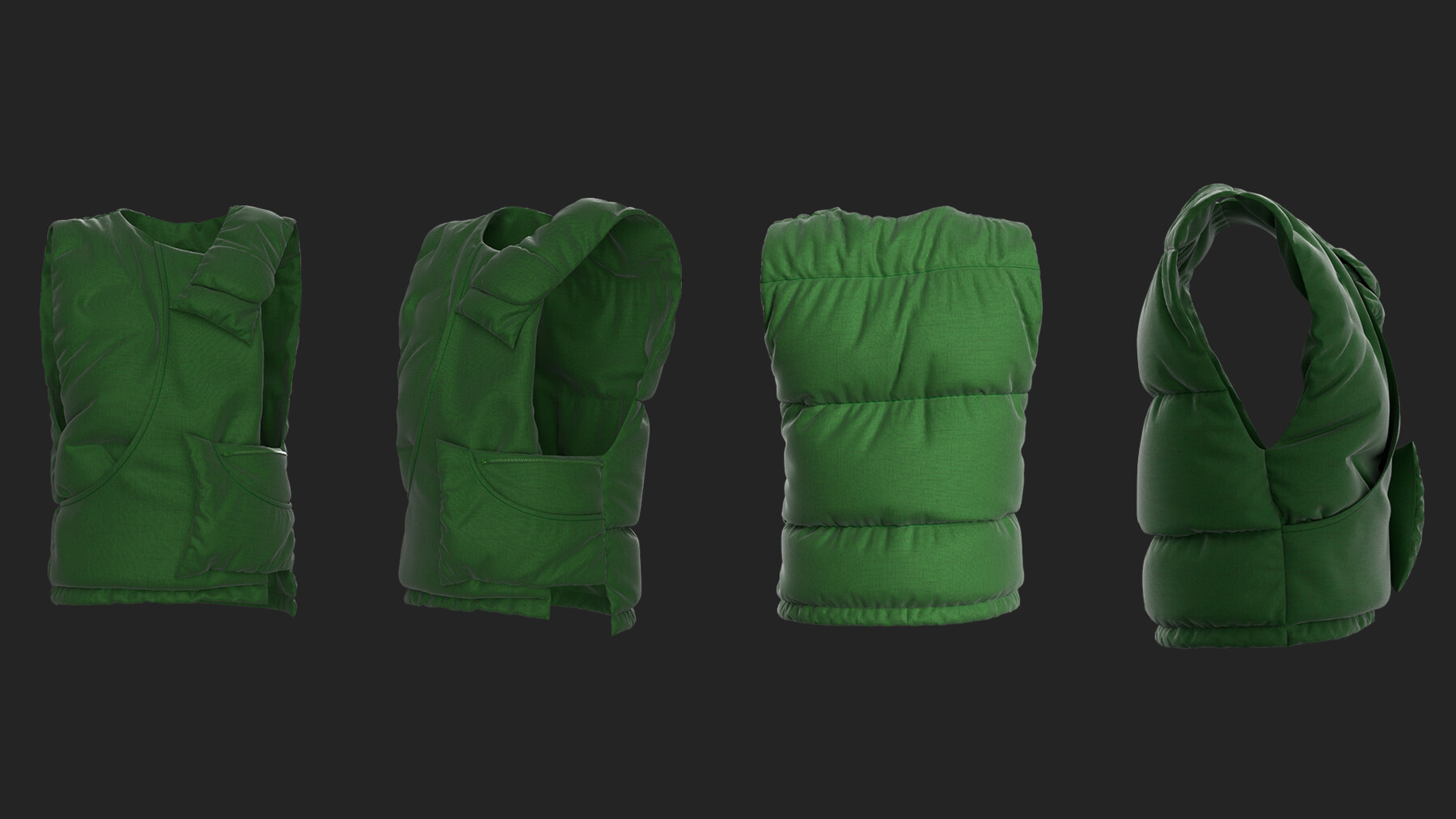ArtStation - 3 Vests. Clo3d, MD projects + OBJ. Sport collection | Game ...