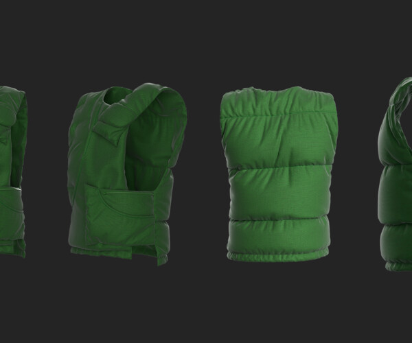 ArtStation - 3 Vests. Clo3d, MD projects + OBJ. Sport collection | Game ...