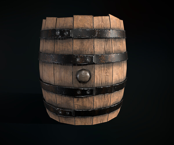 ArtStation - Wooden Barrel | Game Assets