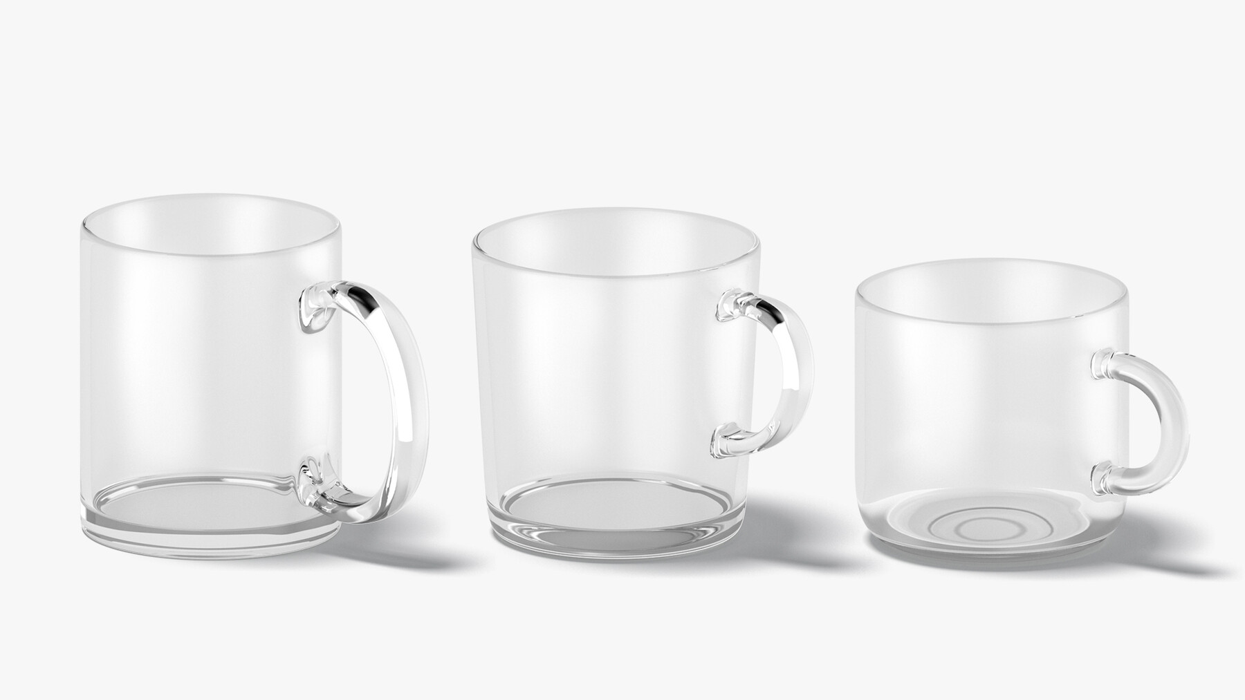 ArtStation - 18 Glass Mug Shapes - transparent cups with different ...