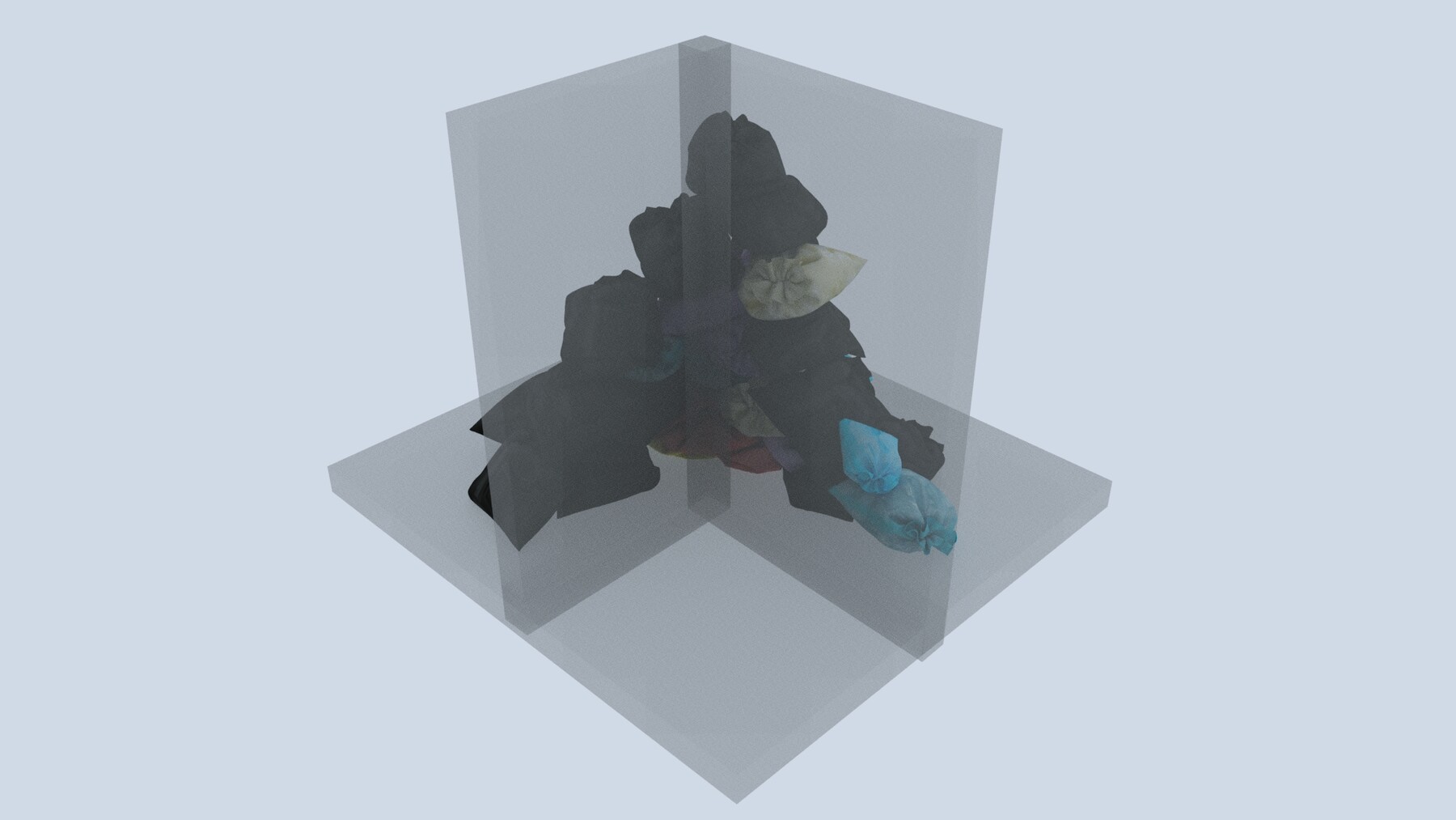 ArtStation - Big Garbage bags pile in street corner | Game Assets