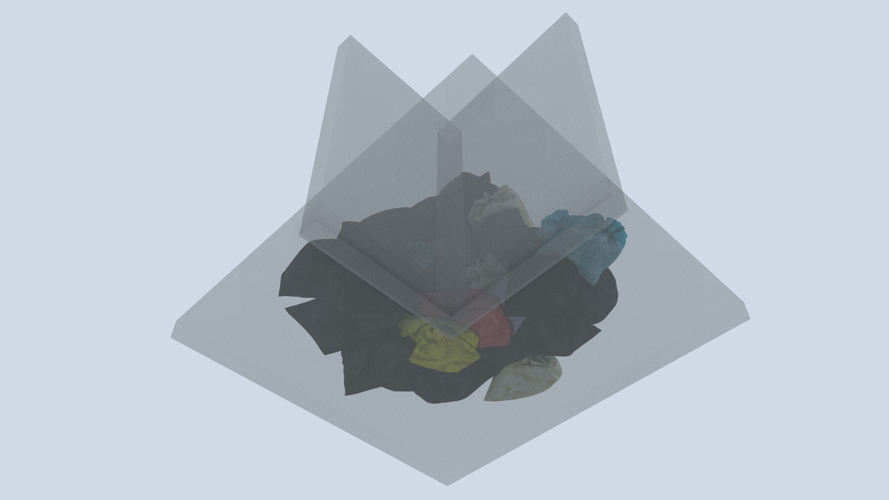 ArtStation - Big Garbage bags pile in street corner | Game Assets