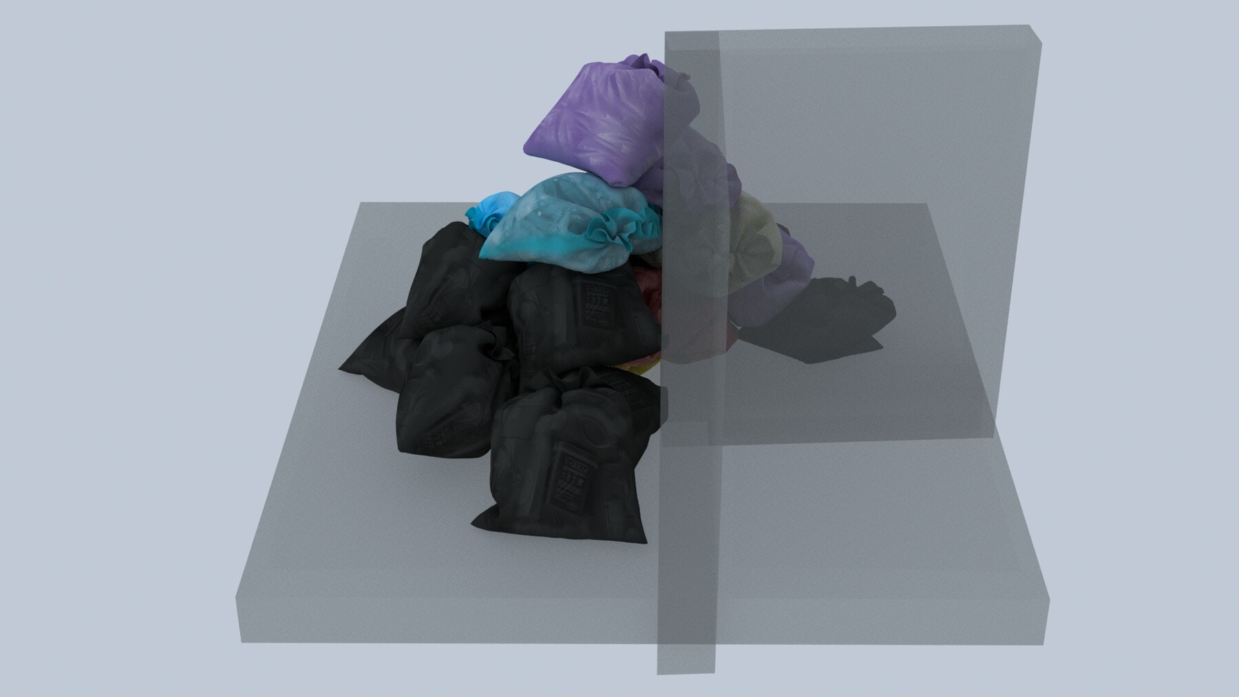 ArtStation - Small Garbage bags pile in street corner | Game Assets