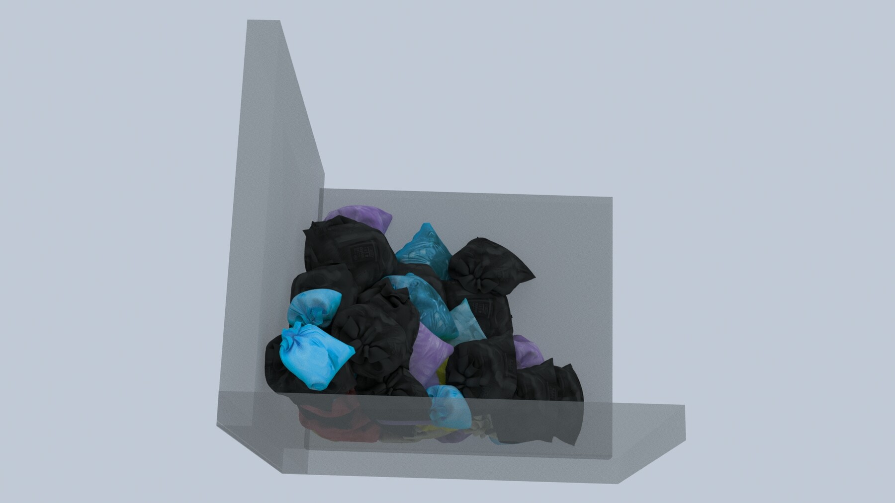 ArtStation - Big Garbage Bags Pile in Interior Street Corner | Game Assets