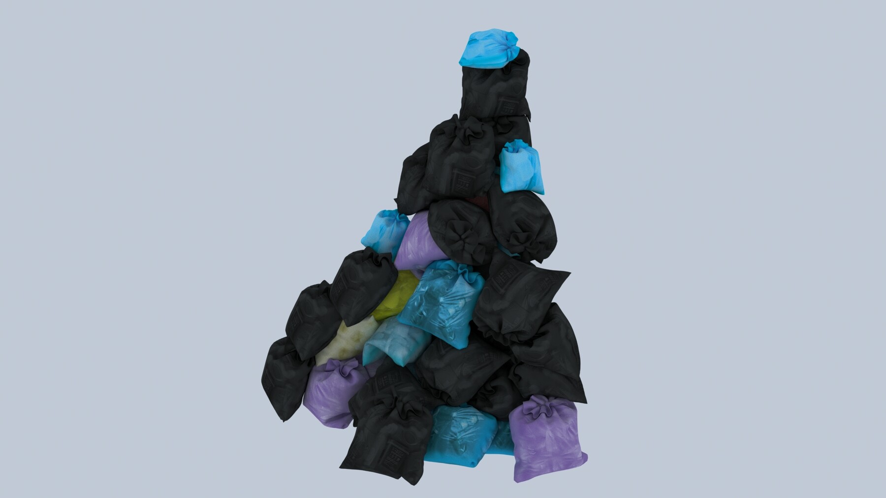 ArtStation - Big Garbage Bags Pile in Interior Street Corner | Game Assets