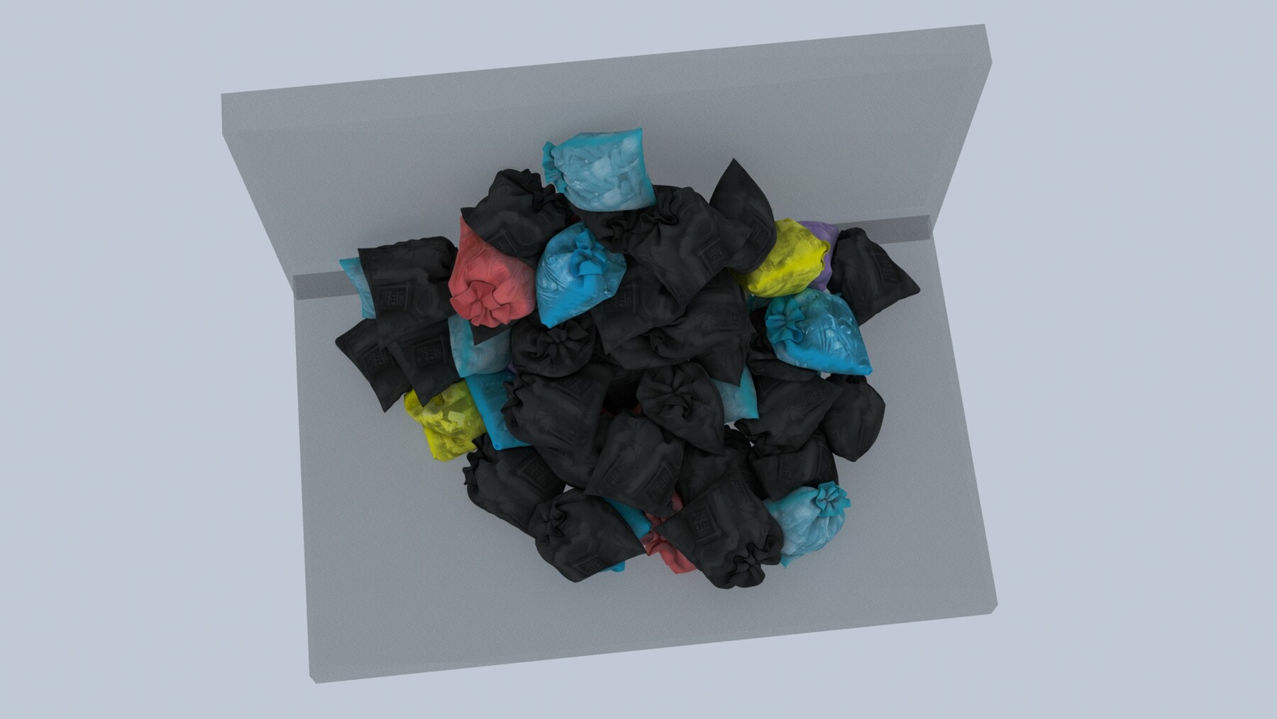 ArtStation - Textured Garbage Bags Pile in a wall | Game Assets